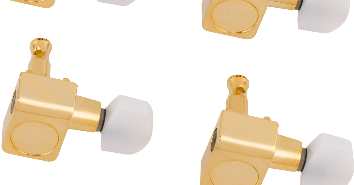 Deluxe Cast/Sealed Guitar Tuning Machines with Pearl Buttons Set – Fender